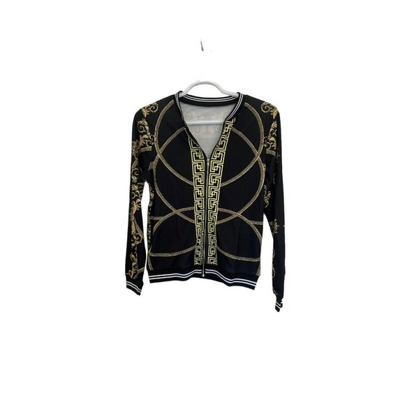Jackets & Coats | Nwt Graphic Print Zip Up Lightweight Jacket Sz S ...